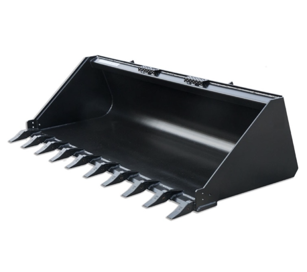 78" Low Profile Bucket with Teeth for Skid Steer - Eagle Rental